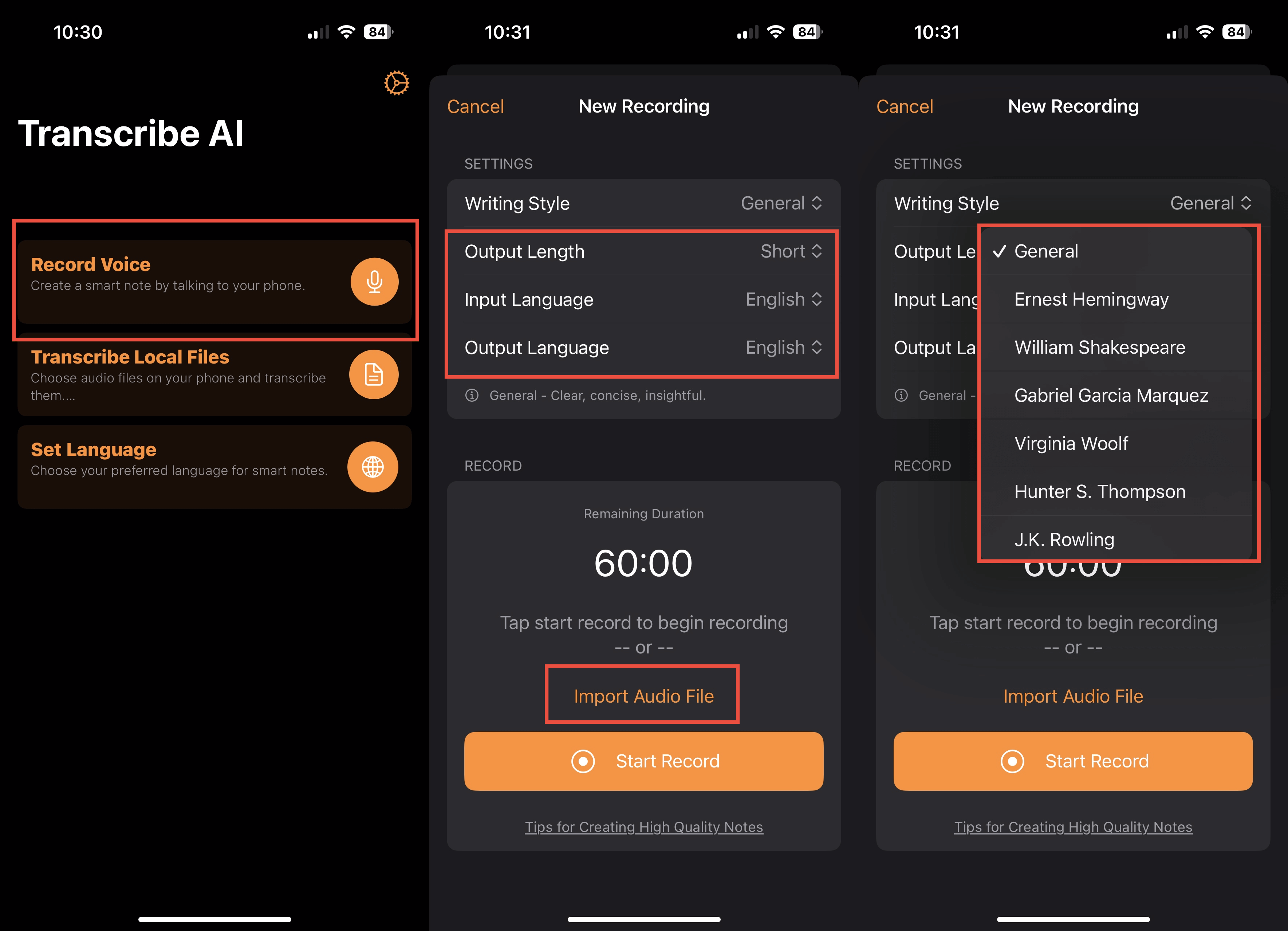 手機板的 語音轉文字 軟體Transcribe AI：整合翻譯、AI自動筆記、摘錄重點 - George的私房筆記