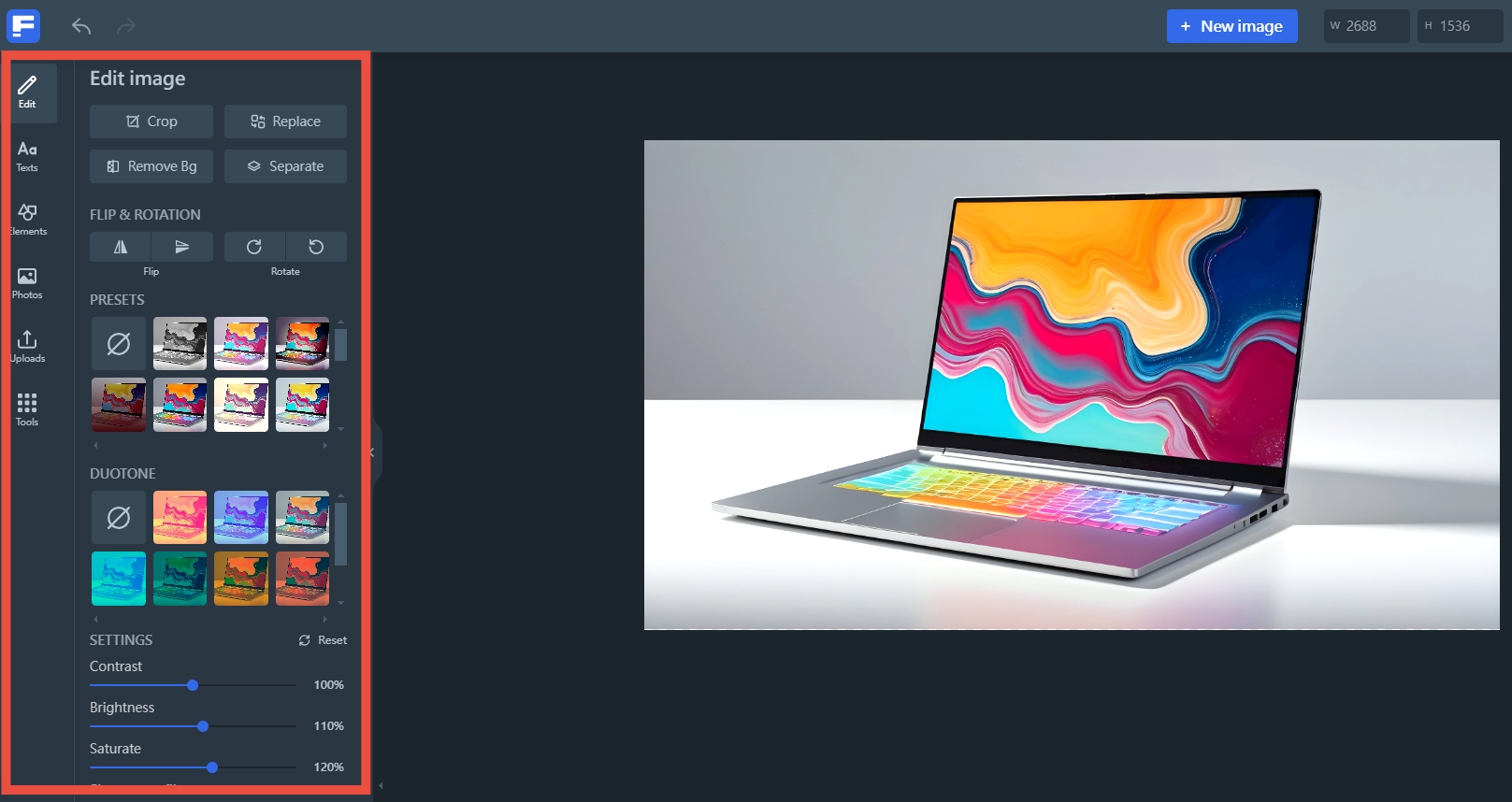 Freepik AI image generator 支援線上編輯、圖片後製、添加文字 (AI繪圖軟體教學) - George的私房筆記